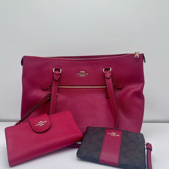 Coach | Bags | Coach Red And Brown Handbag Set | Poshmark